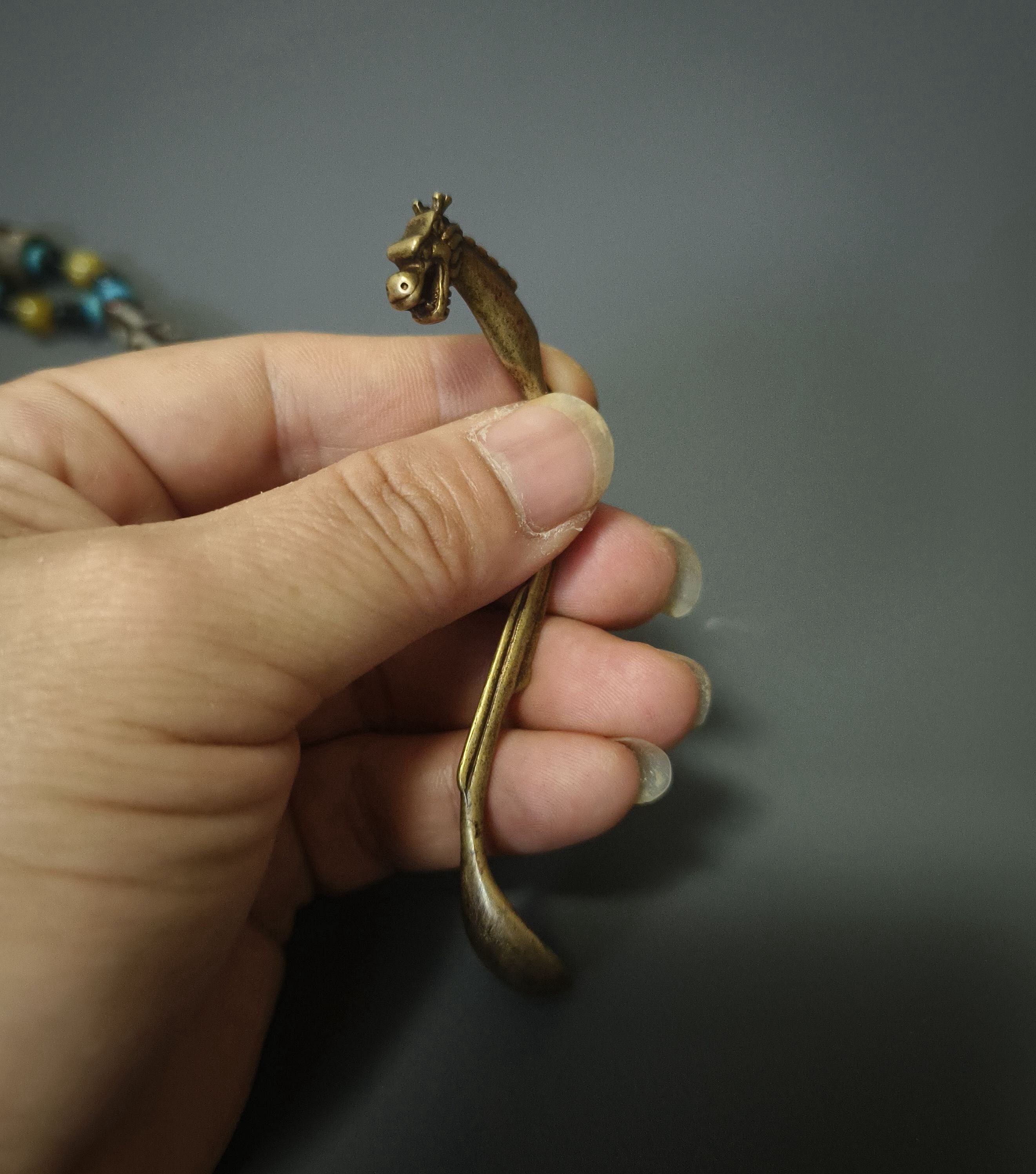 Brass Dragon Head Small Spoon Tea Spoon Coffee Spoon Mini Copper ...