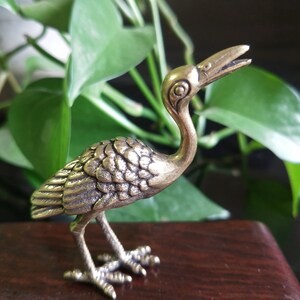 Handmade Brass Crane Sculpture Home/study/office/desktop Decoration ...