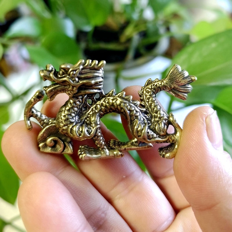 Brass Sculpture Dragon Etsy