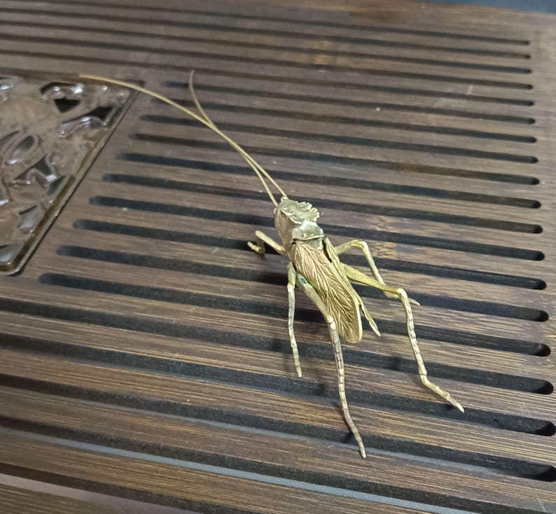 Handmade Copper Grasshopper Figurine, Small Ornament Tea Pet - Etsy
