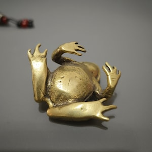 Solid Brass Frog Tea Pet Bionic Animal Pure Copper Crafts Decorative Ornaments - Etsy
