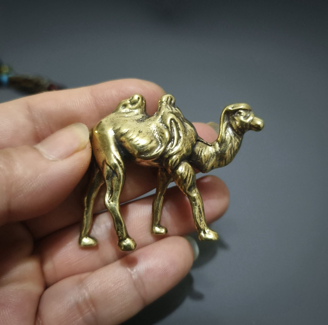 Solid Brass Camel Tea Pet Sculpture/home/study/desk Miniature Crafts ...