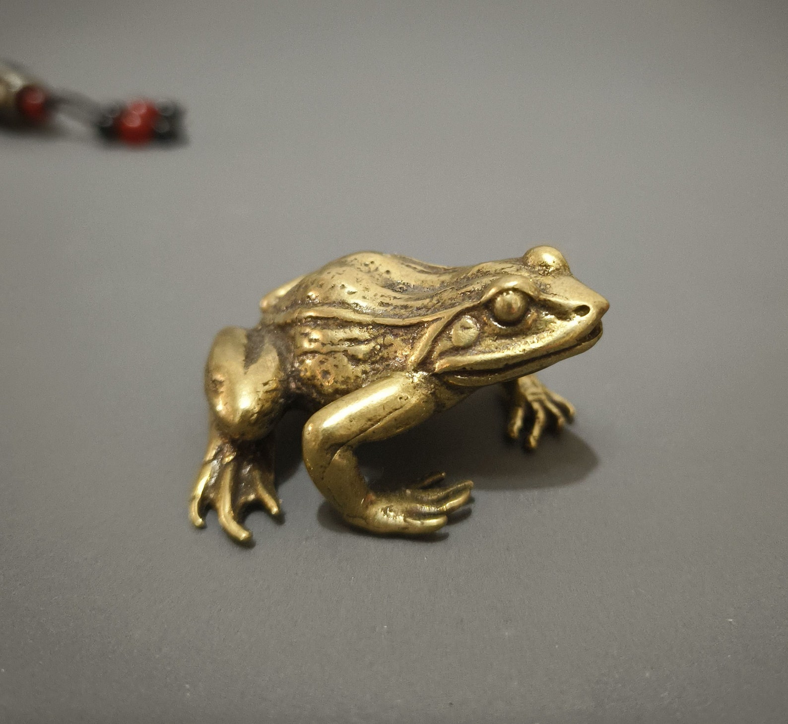 Solid Brass Frog Tea Pet Bionic Animal Pure Copper Crafts Decorative ...