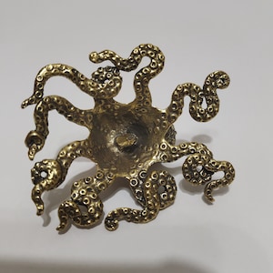 Handmade Brass Octopus Sculpture/home/study/desktop Decoration - Etsy