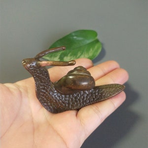 Handmade Solid Red Copper Tea Pet Snail/home Office Study Decoration ...