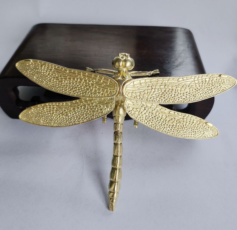 Copper Dragonfly Figurine, Detachable Wings, Tea Pet Ornament - Etsy