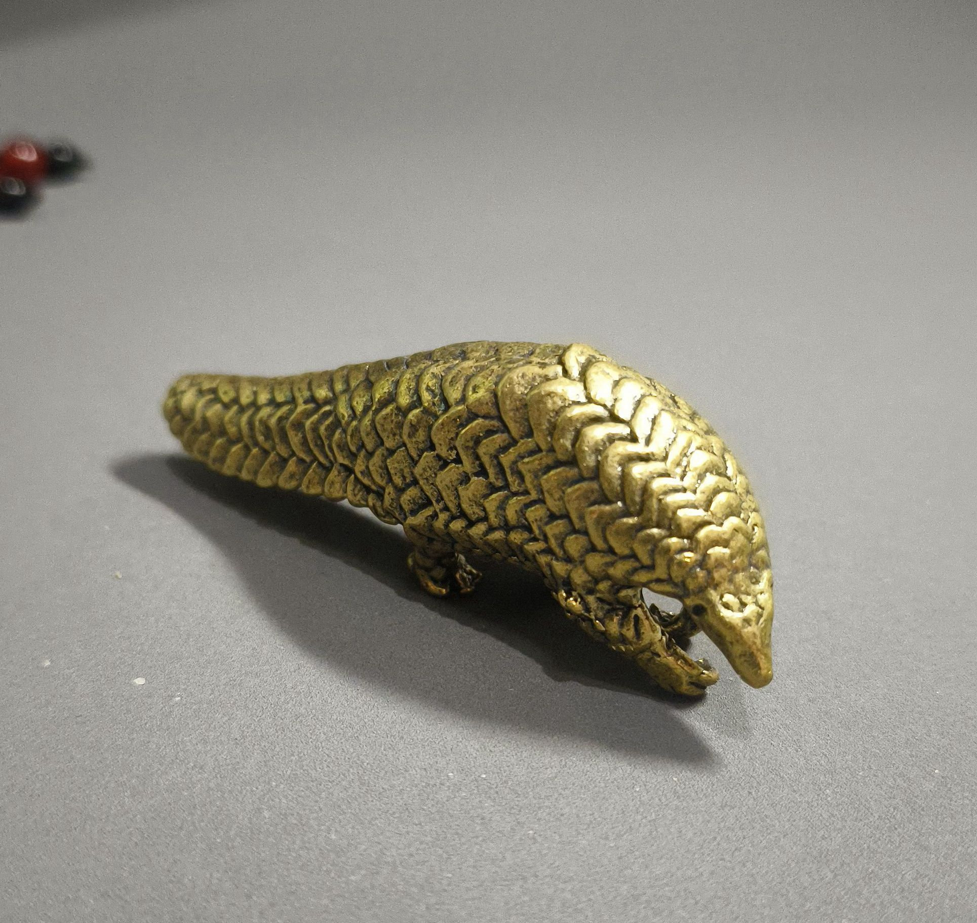 Retro Solid Brass Mini Pangolin Tabletop Decoration Pure - Etsy