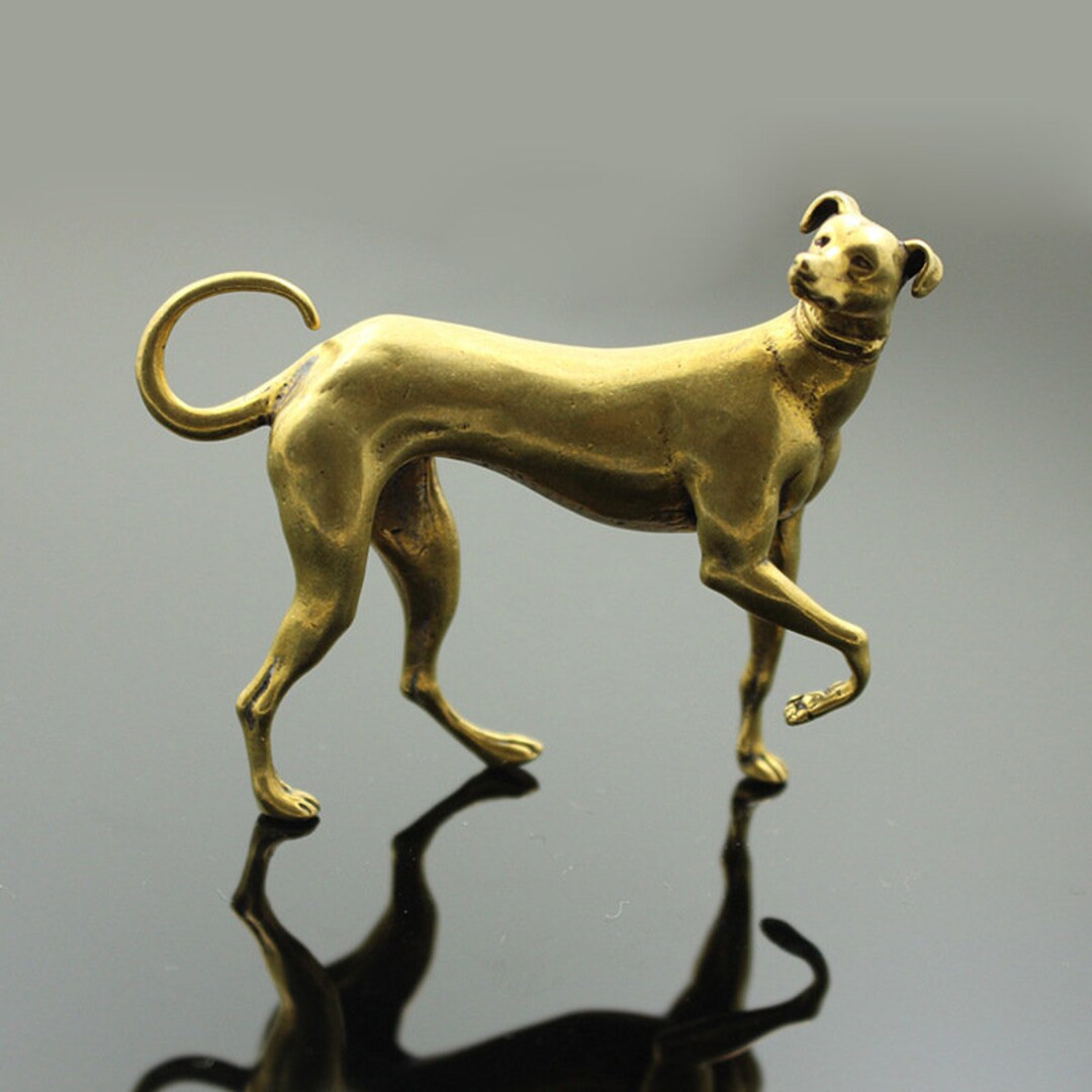 Wangcai cuivre pur chien personnalité rétro solide zodiaque chien ...