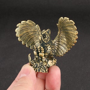 Retro Pure Copper Owl Copper Decoration Office Desk Tea Pet Decoration ...