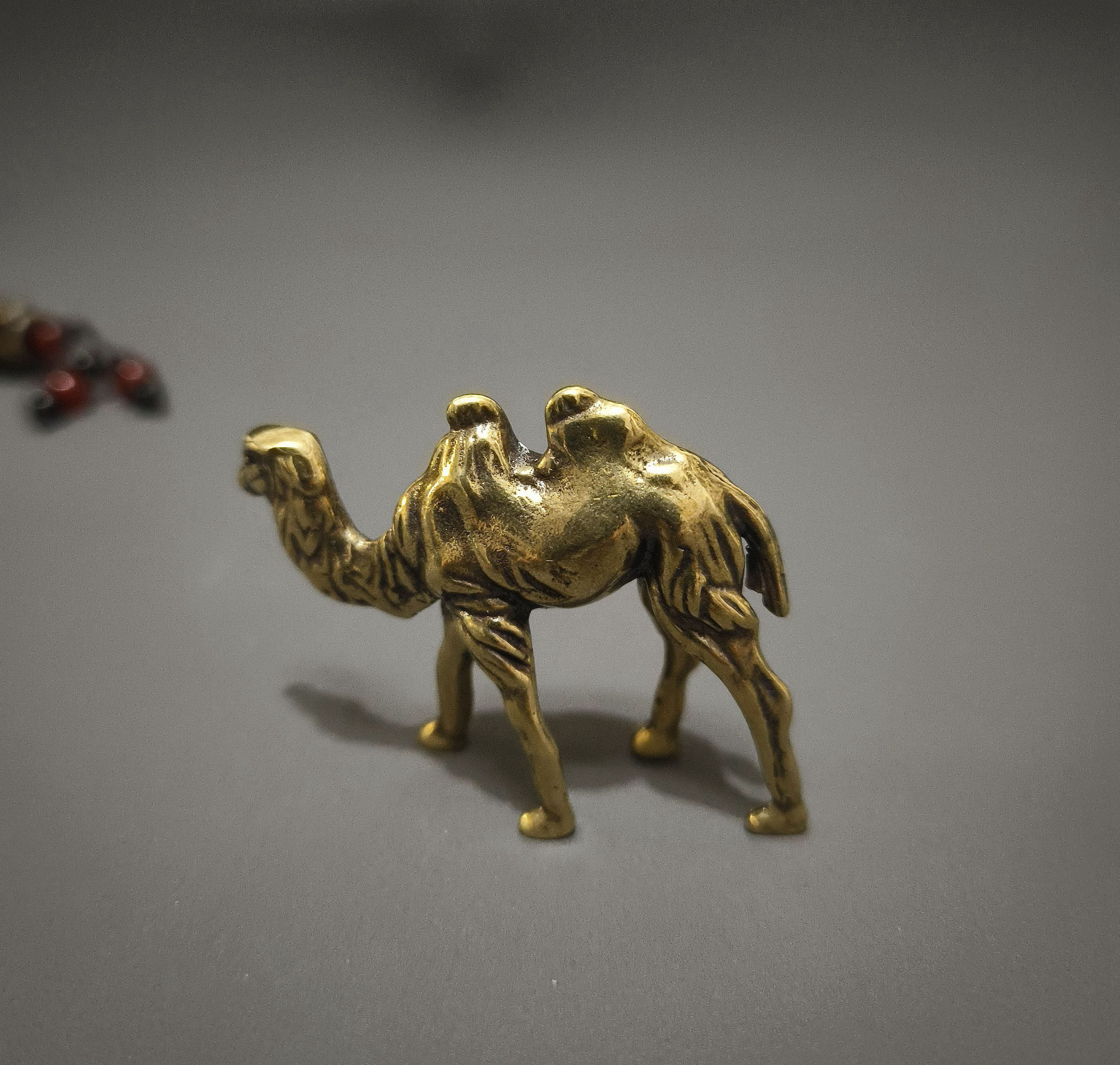 Solid Brass Camel Tea Pet Sculpture/home/study/desk Miniature - Etsy