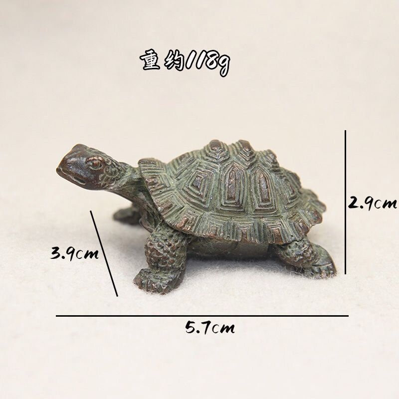 Solid Pure Copper Longevity Turtle Ornament Retro Purple Copper Turtle ...