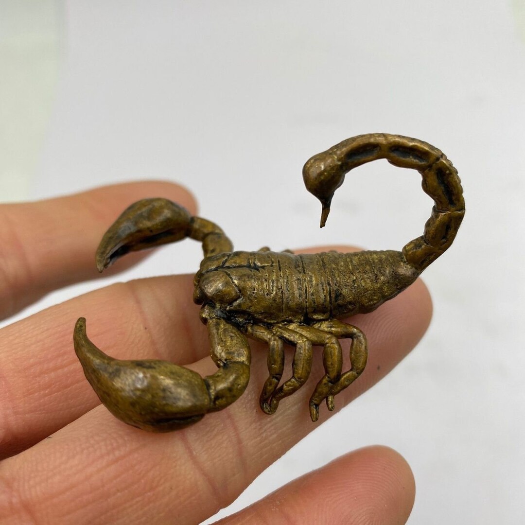 Retro Solid Copper Tea Pet Scorpion Small Ornaments Antique Copper ...