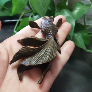 Handmade Retro Solid Red Copper Tea Pet Goldfish/home Office Study ...