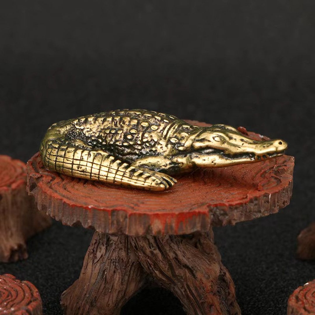 Get 2pcs Brass Mini Alligator Pet Home Office Bedroom Den Desk ...