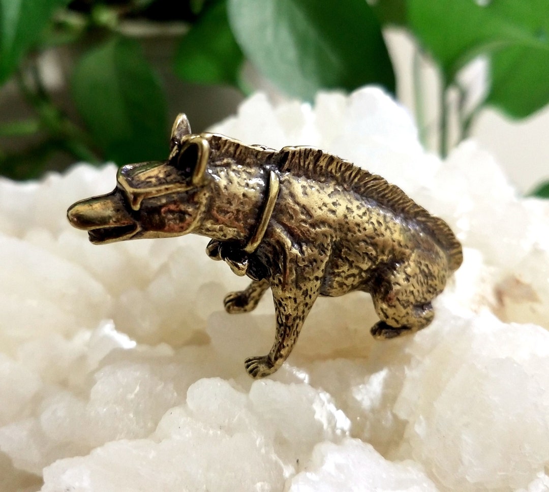 Brass Glasses Hyena Sculpture Office Desktop Decoration Tea Pet ...