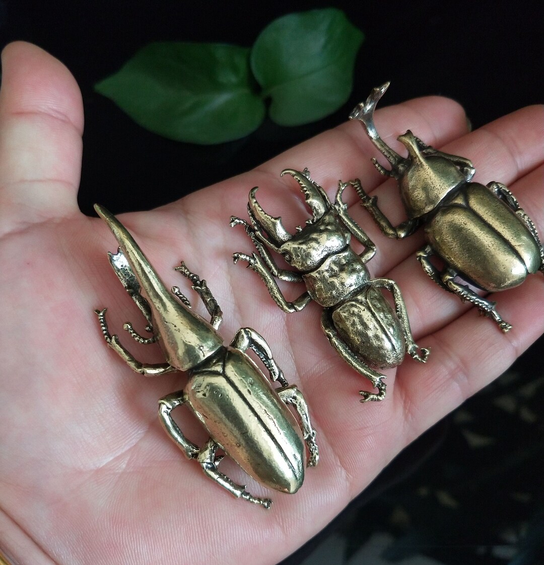 Get 3pcs Solid Brass Simulation Insect Tea Pet Sculpture Pure Copper ...