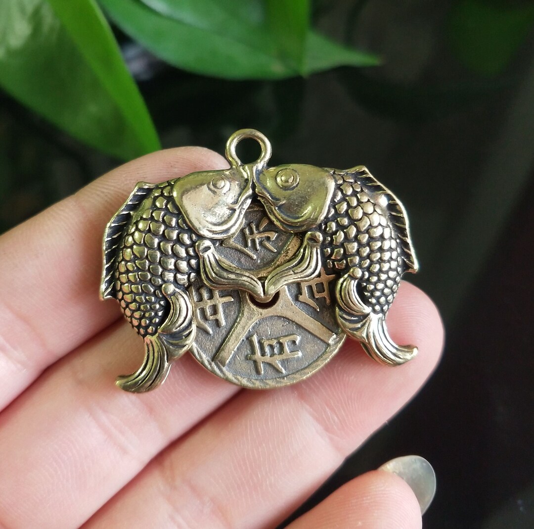 Handmade Brass Carp Keychain, Small Fish Carving, Car Ornament - Etsy