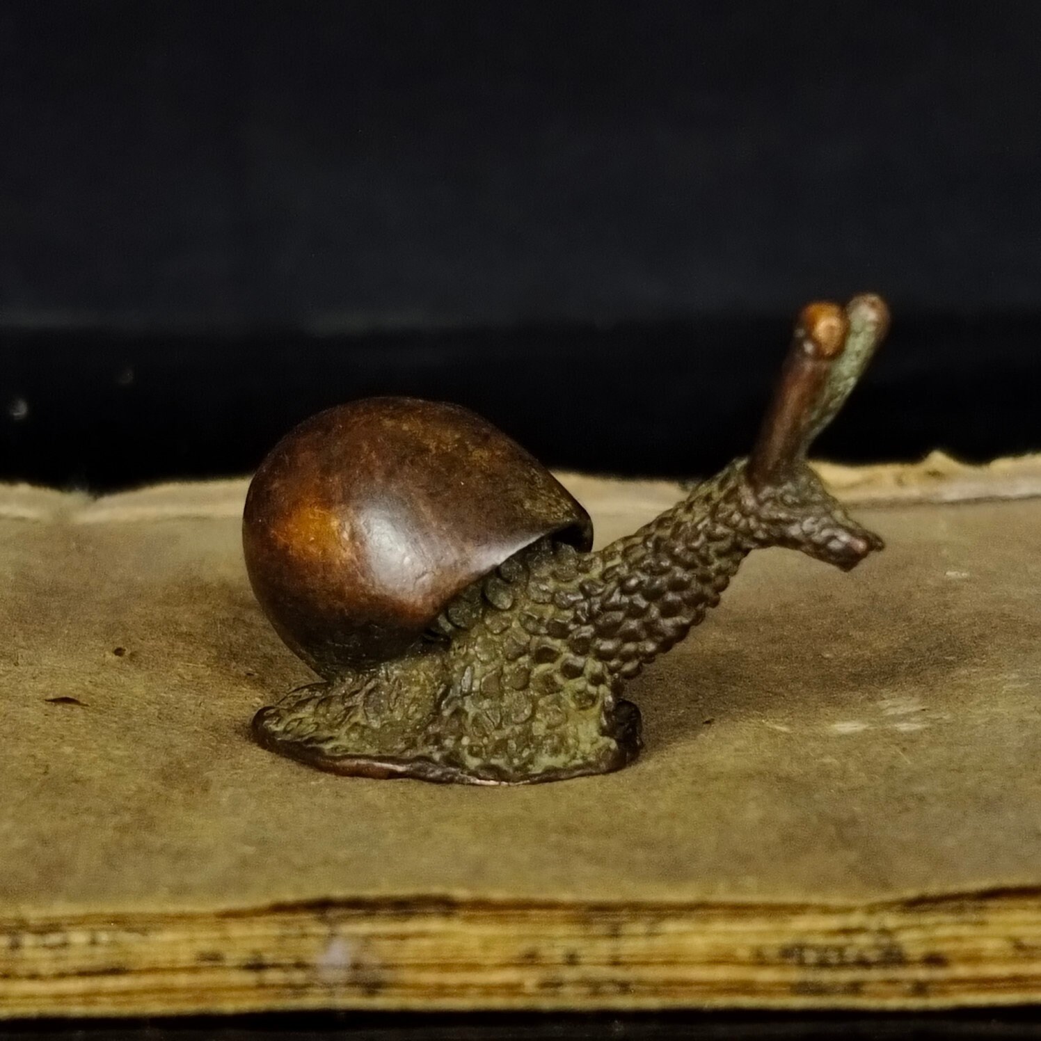 Antique Copper Mini Snail/pure Copper Tea Pet Office Living - Etsy