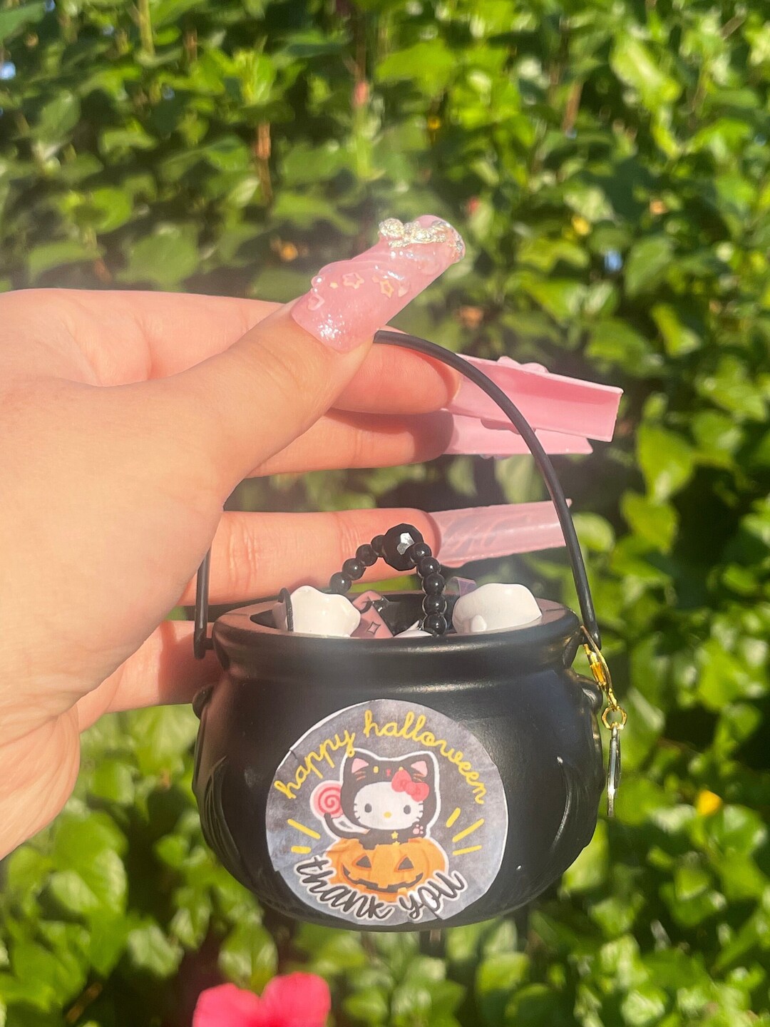 Halloween Crystal Cauldron Set, Halloween Gift, Spooky Basket, Hello ...