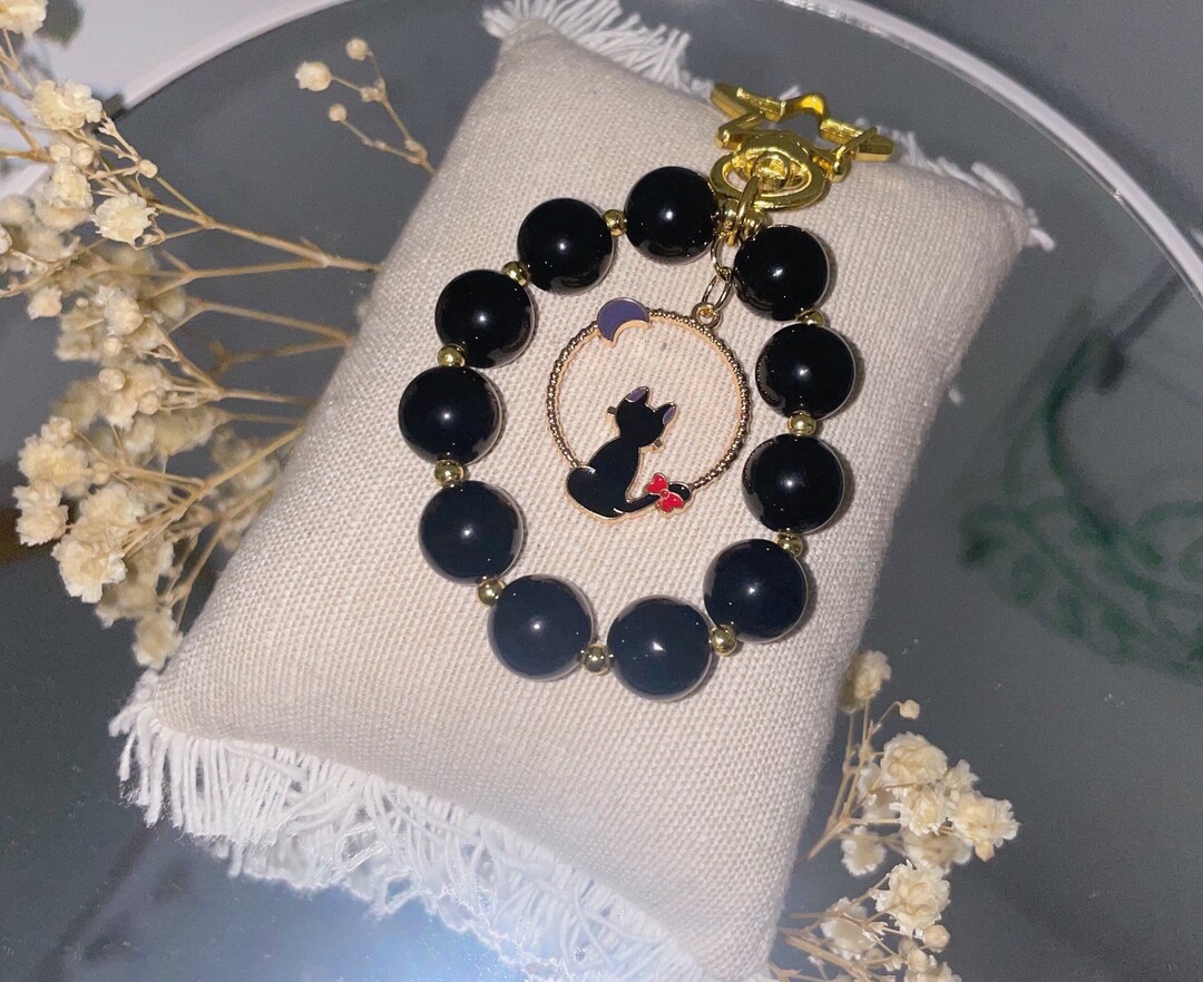 Kiki’s Delivery Service Jiji Black Cat Crystal Keychain - Etsy