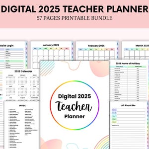 Digital 2025 Teacher Planner -academic Year Planner -teacher Lesson ...