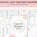 Digital 2025 Teacher Planner -academic Year Planner -teacher Lesson ...