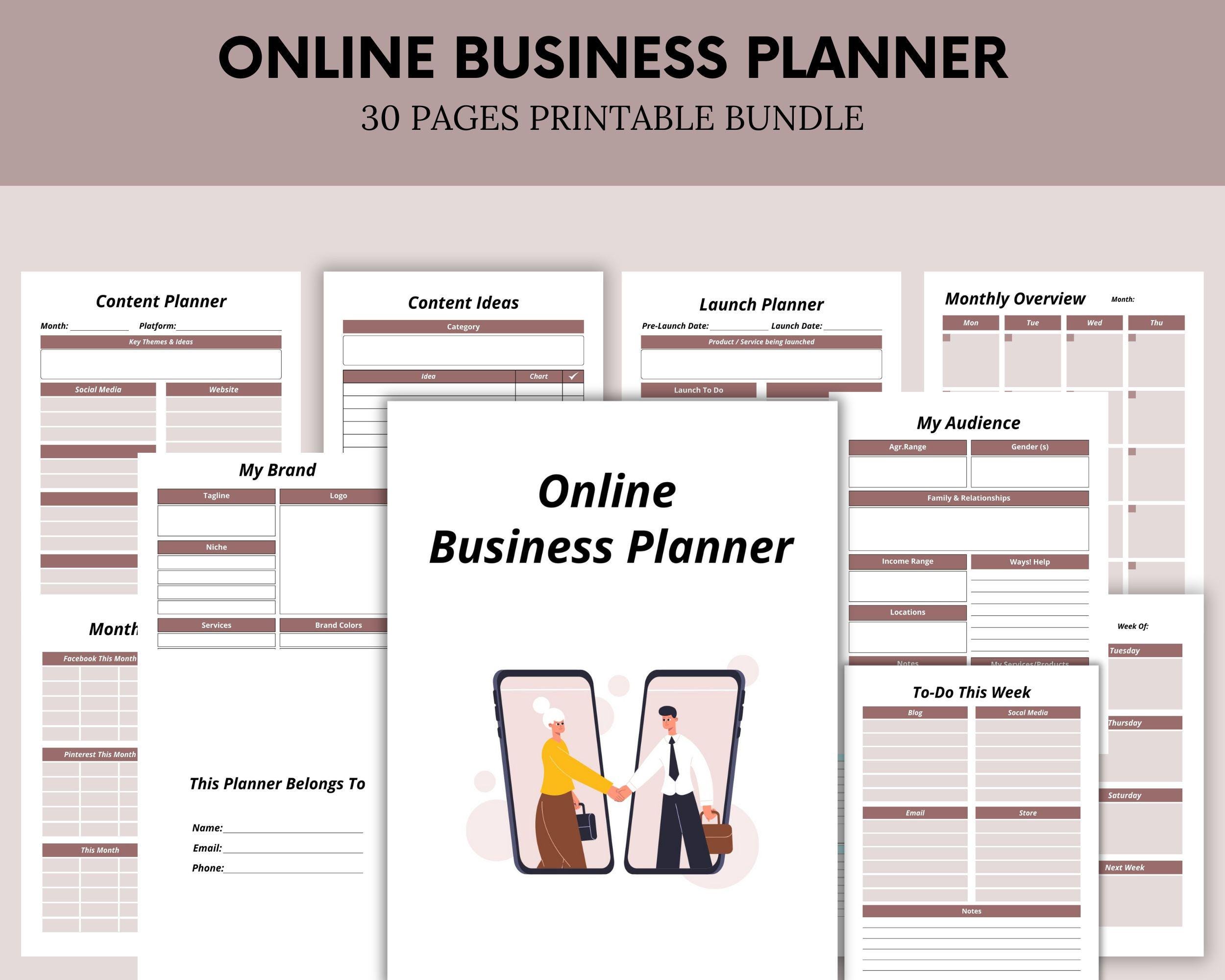 Online Business Planner - Debt Tracker -order Planner -printable Online ...