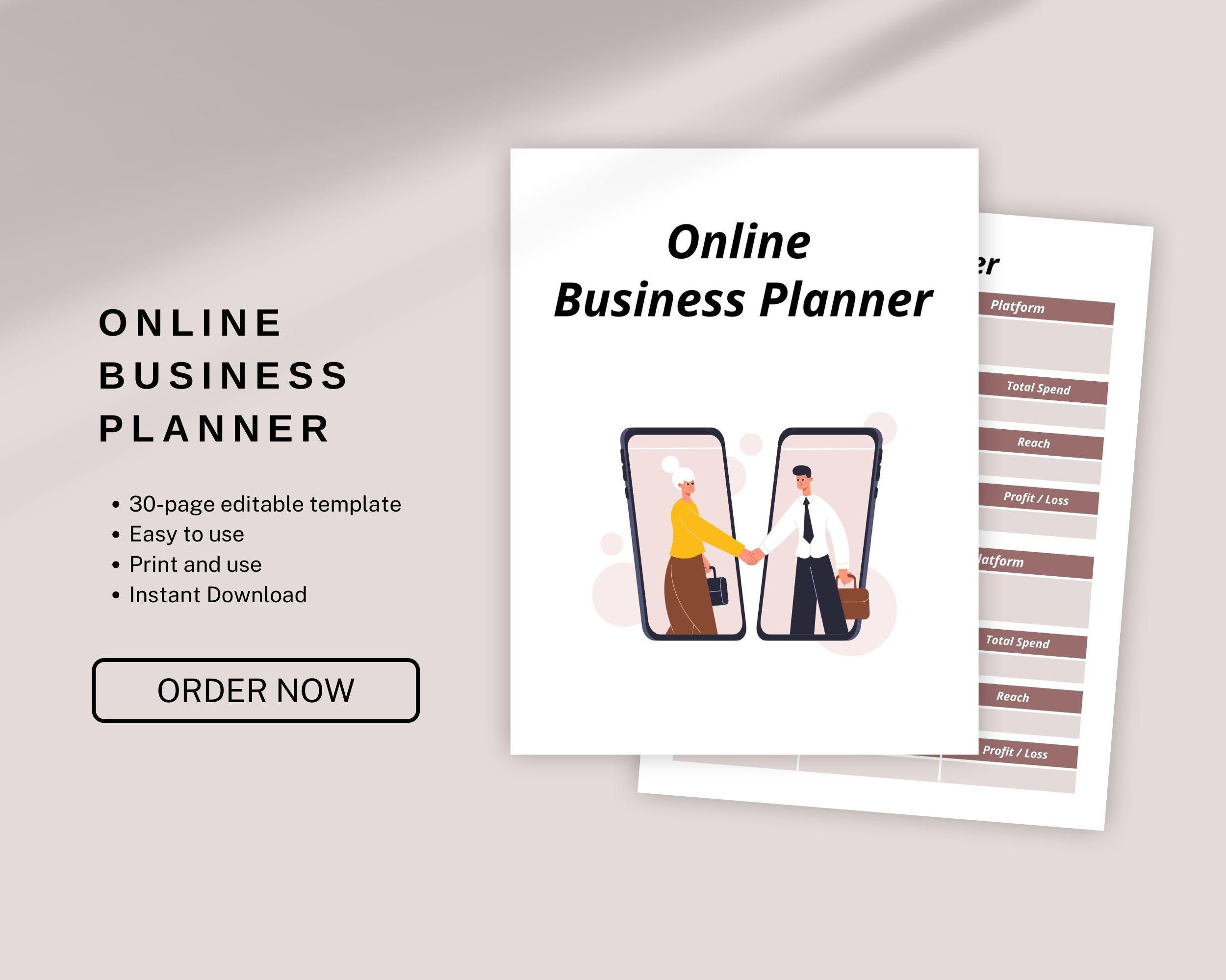 Online Business Planner - Debt Tracker -order Planner -printable Online ...