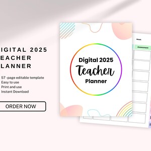 Digital 2025 Teacher Planner -academic Year Planner -teacher Lesson ...