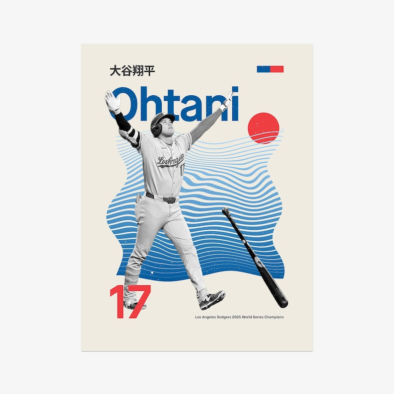 Shohei Ohtani Home Run Art Print - LA Dodgers Celebration Poster ...