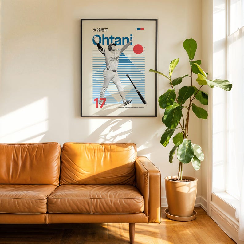 Shohei Ohtani Home Run Art Print, 2025 Dodgers Celebration Poster ...