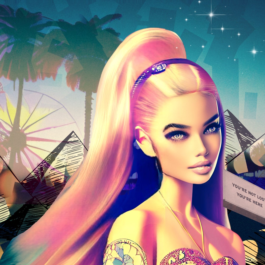 Festival Barbie Wall Art Coachella Inspired Design - Etsy