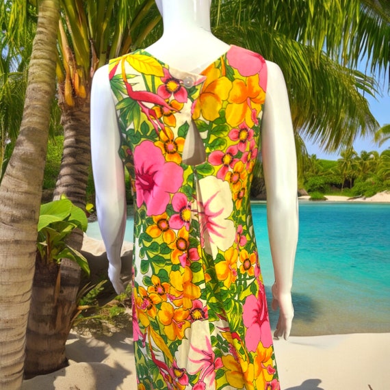 Vintage Authentic Aloha Hawaiian Maxi Dress featuring… - Gem