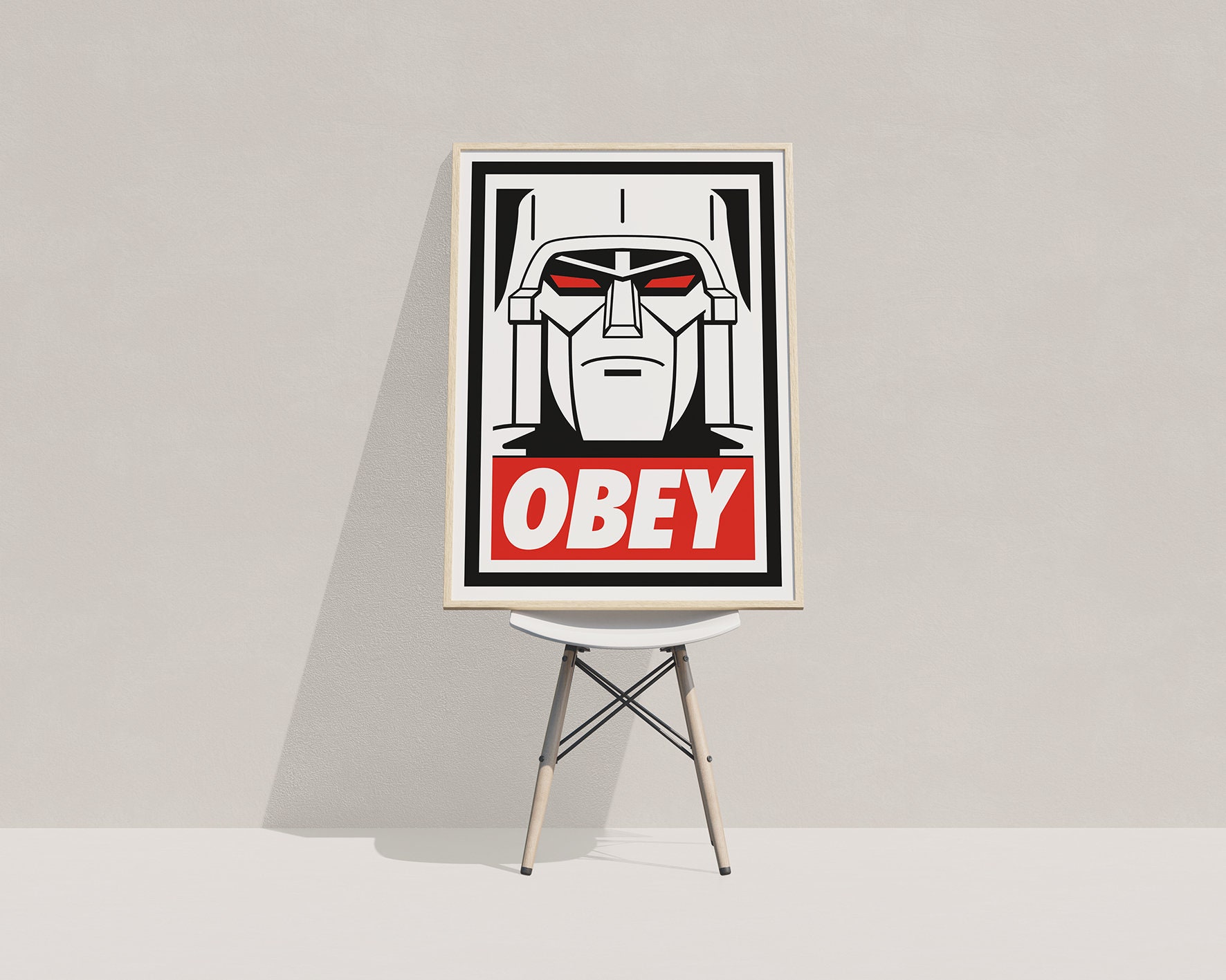 Megatron OBEY Inspired Pop Culture Print A3 Poster - Etsy