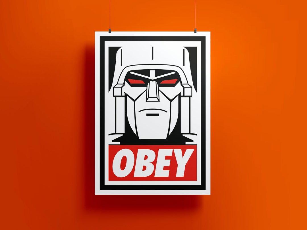 Megatron OBEY Inspired Pop Culture Print - A3 Poster - Etsy