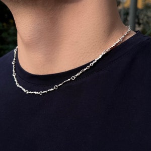 Mens Unique & Handmade Silver Chain • Vintage Silver Chain Necklace ...