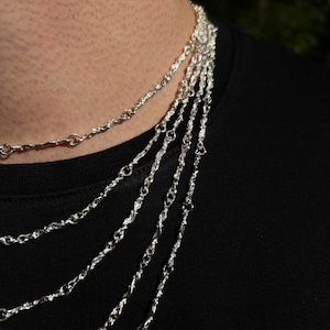 Mens Unique & Handmade Silver Chain • Vintage Silver Chain Necklace ...