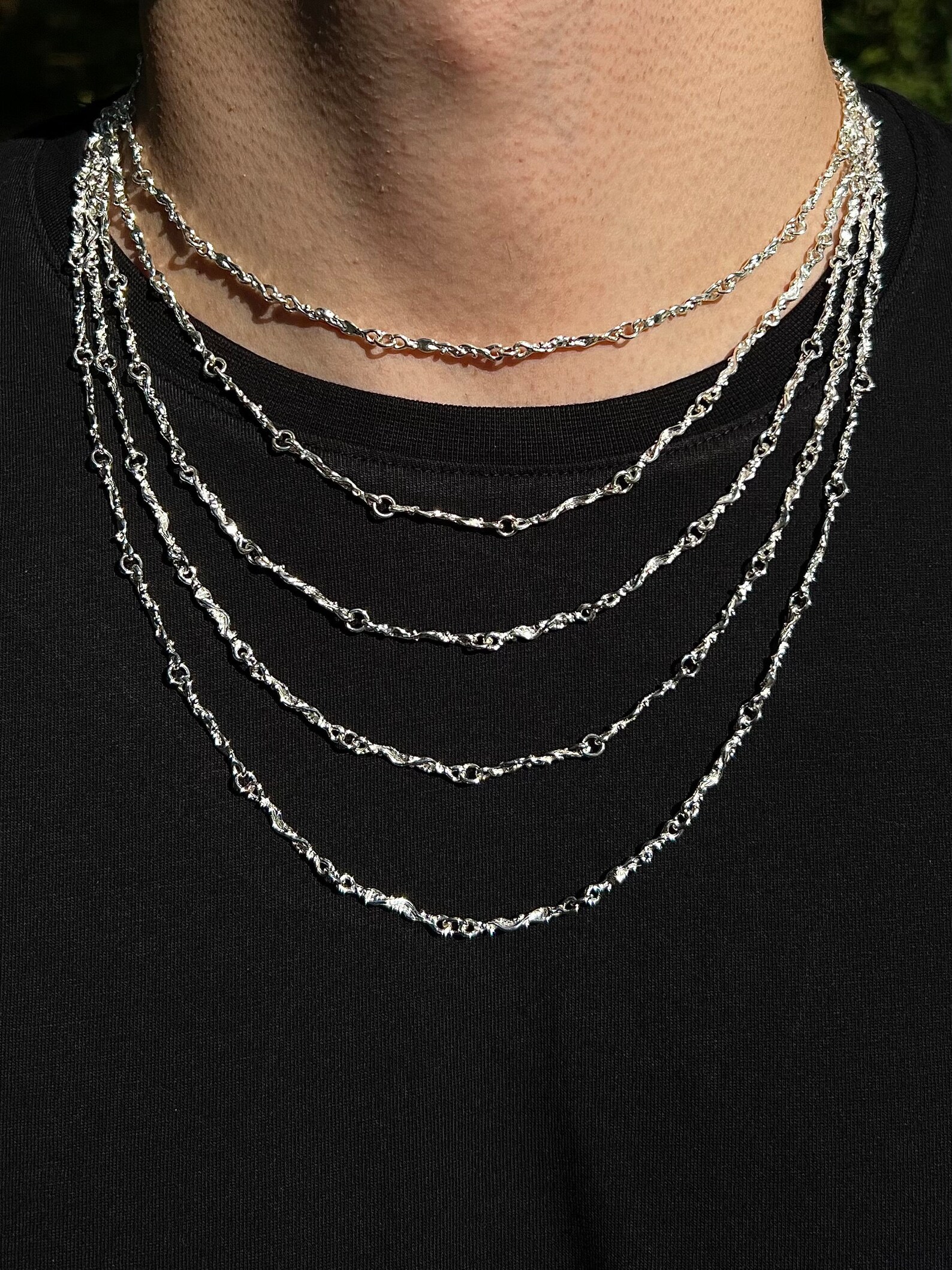 Mens Unique & Handmade Silver Chain • Vintage Silver Chain Necklace ...