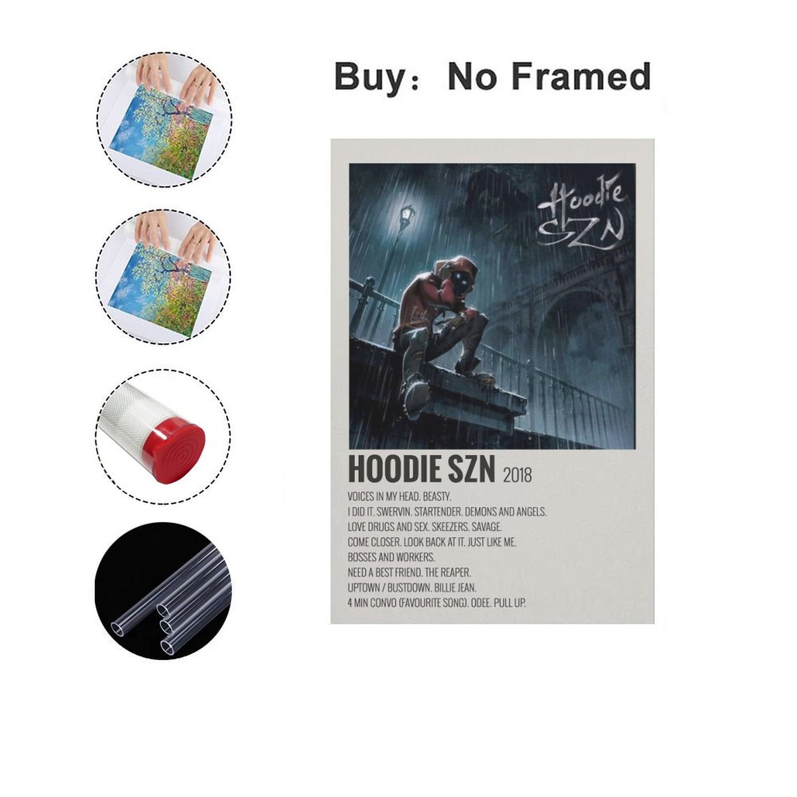 Hoodie SZN Music Album Cover Poster Canvas Art Poster and Wall - Etsy