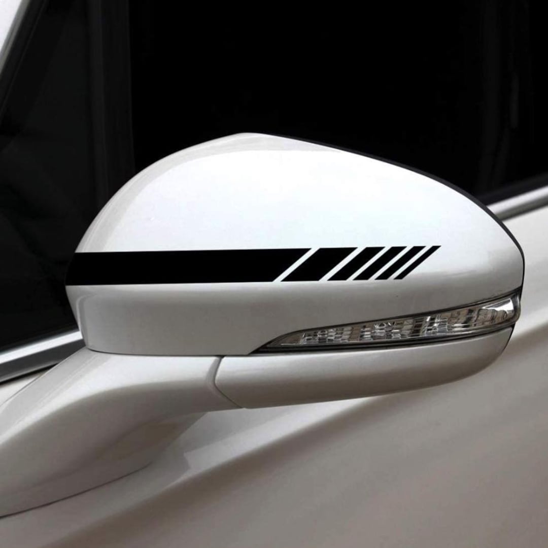 Black Vinyl Car Decal Set: Hood, Side Stripe & Mirror Stickers - Etsy