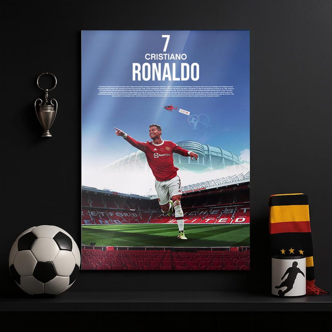 Cristiano Ronaldo Wall Art – 3D Acrylic Poster – CR7 Soccer Decor ...