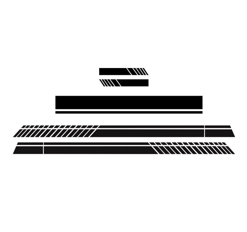 Black Vinyl Car Decal Set: Hood, Side Stripe & Mirror Stickers - Etsy