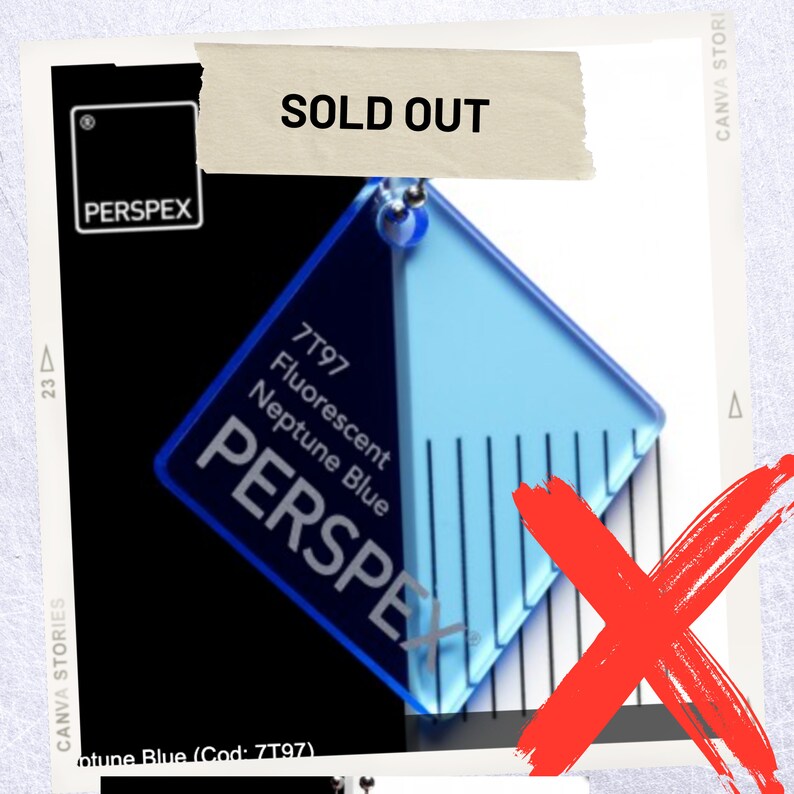 Perspex Fluorescent Acrylic Sheets Paper Sizes 3mm - Etsy