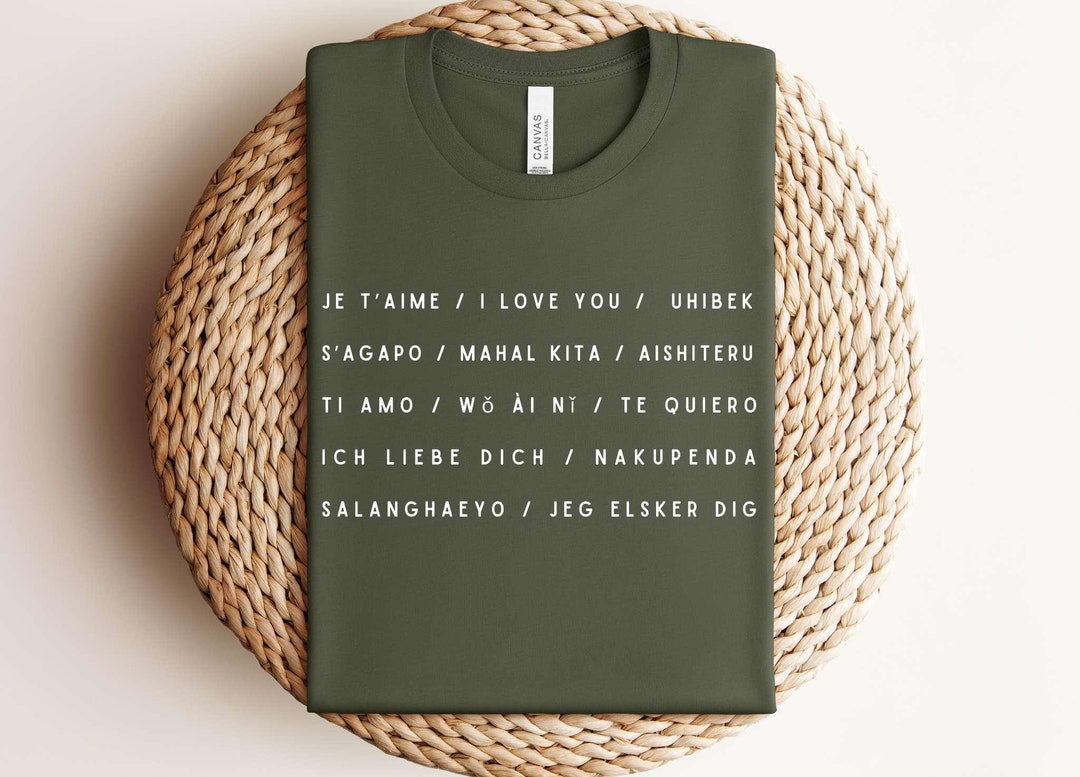 Different Languages T-shirt I Love You Tee for Language Lover Gift ...