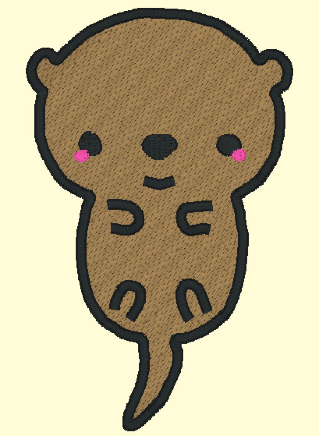 Baby Otter Embroidery Design Instant Digital Download - Etsy