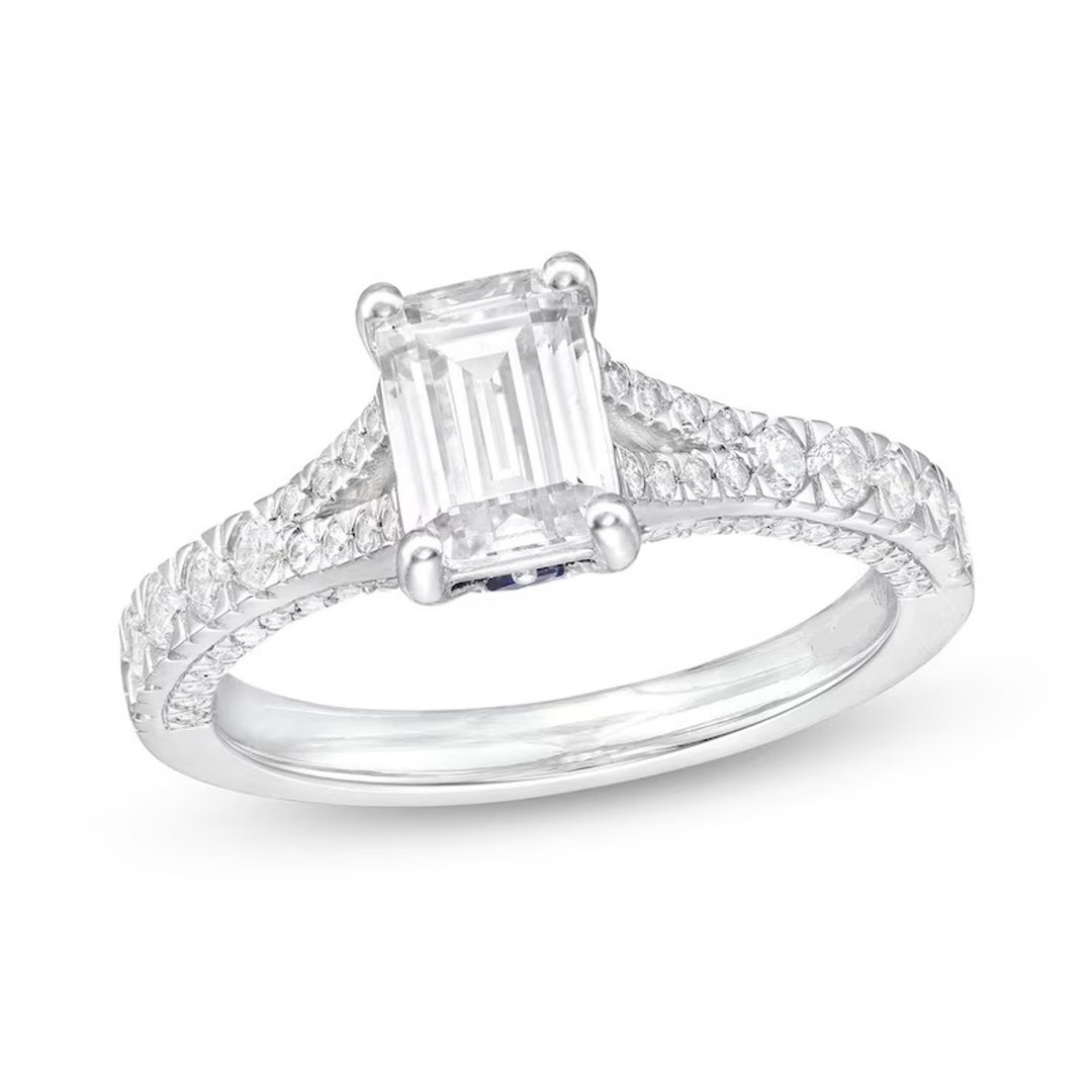 Vera Wang Love Collection 1.5 Ct Emerald-cut Diamond Engagement Rings ...