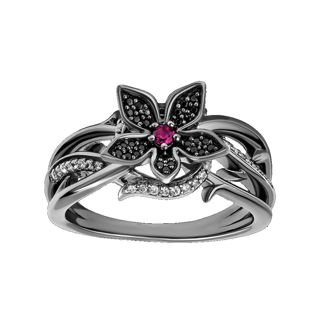 Enchanted Disney Belle Stranger Things Demogorgon Ring Disney Black ...