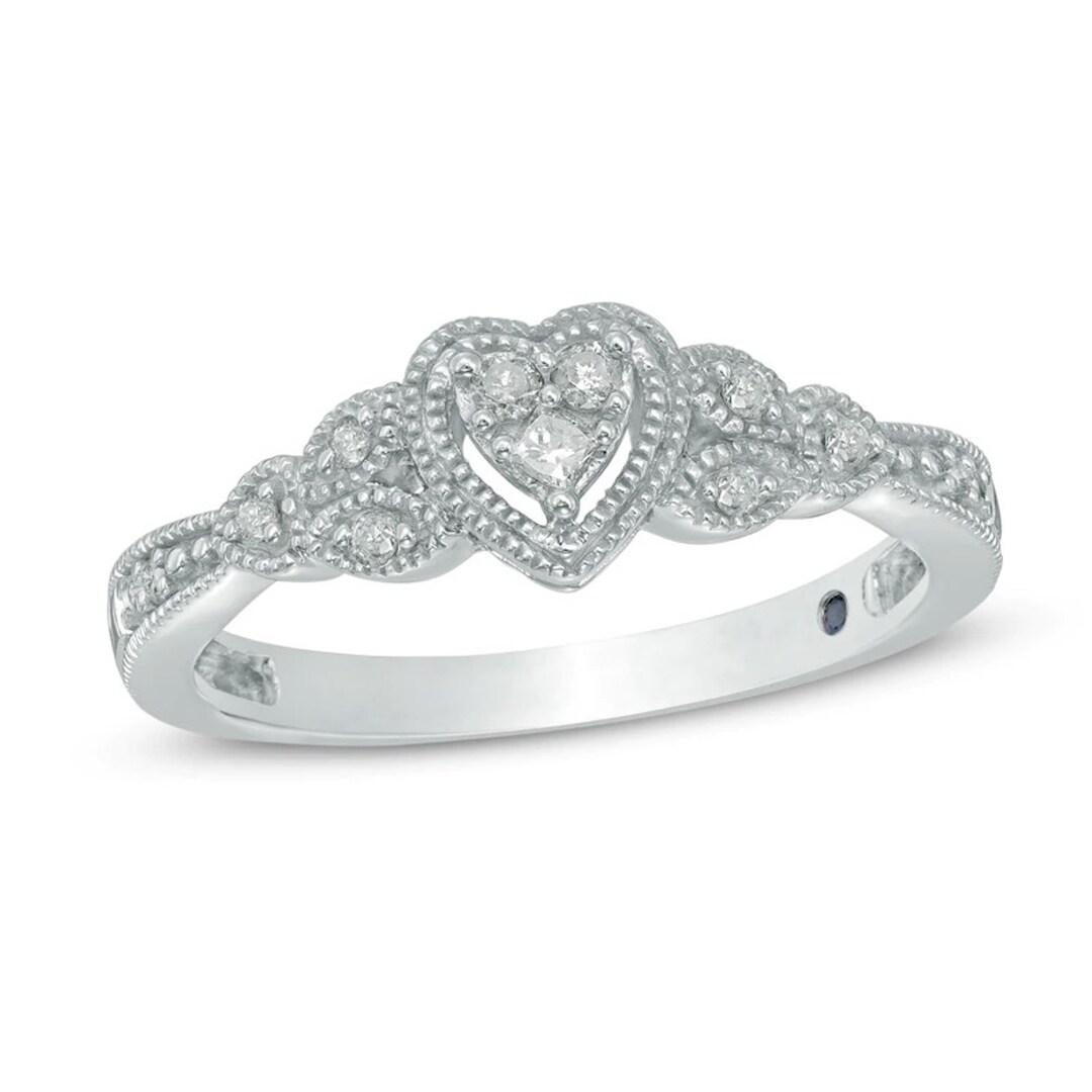 Vera Wang Love Collection Quad Round Cut Diamond Heart-shaped Halo ...