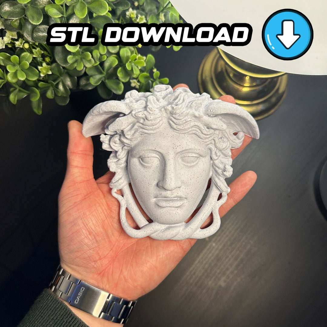 Medusa Wall Sculpture - 3D STL File | Medusa Decor | Greek Statue | Medusa Wall Art | Greek ...