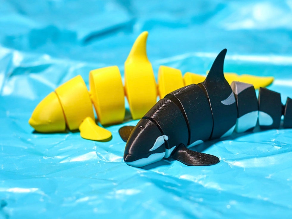 Articulated Orca STL File Print in Place Stl File for 3D Printing ...